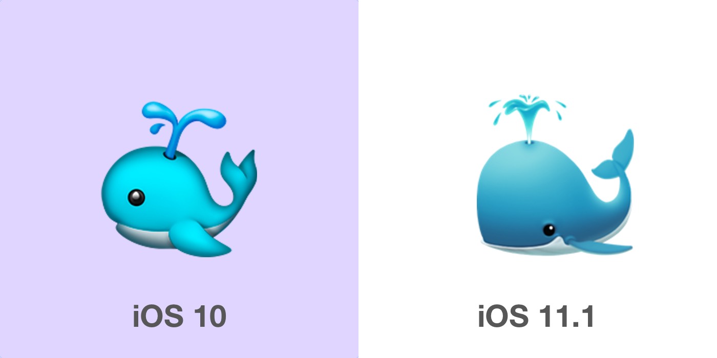 iOS 11.1 Emoji Changelog