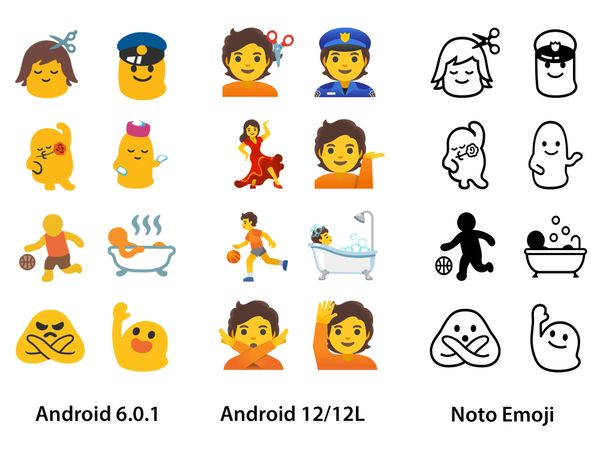 Exploring Google's New Black-and-Blobby Emoji Font